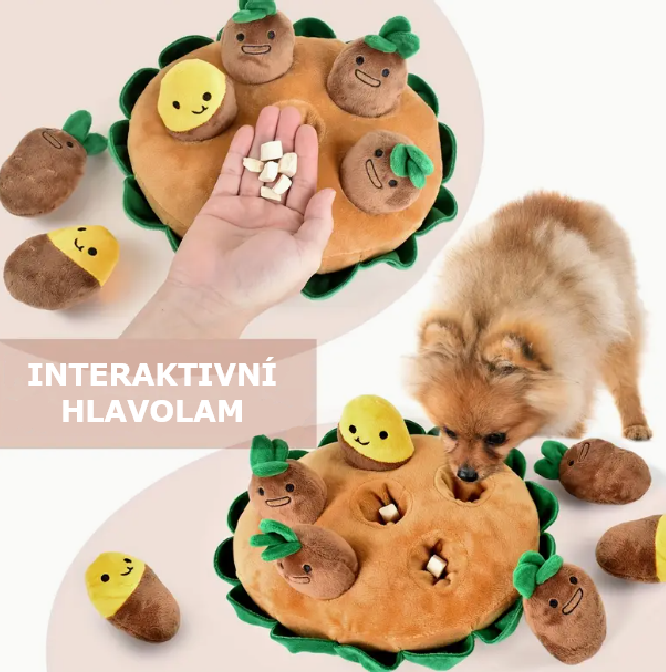 Interaktivní Čichací Hlavolam pro psa Veselá Zahrada se 2 zvuky ...